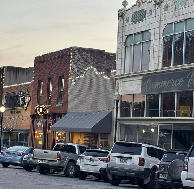 Twilight transforms Harrison's historic buildings into a magical backdrop where you half-expect Jimmy Stewart to come running down the street shouting about wonderful life.