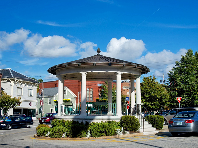 This classic bandstand isn't just architectural eye candy—it's Exeter's community living room where music and memories have been made for generations.
