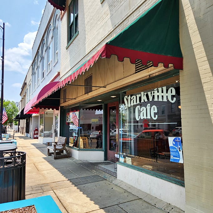 The classic storefront with its green awning has been welcoming hungry Starkville residents for generations. Small-town charm, big-time flavors.