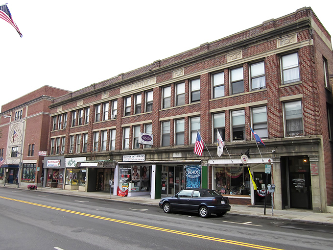 Downtown Leominster's historic brick buildings stand as proud sentinels of the past, their weathered facades telling stories of the city's industrial heyday.