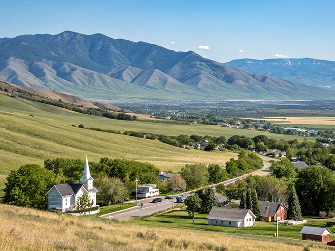 Postcard-perfect doesn't begin to describe this view. Hyrum nestles between mountains and meadows like nature's retirement brochure come to life.