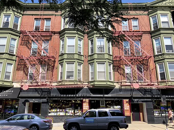 Unabridged Bookstore nestles beneath classic Chicago architecture, its storefront a literary beacon on North Broadway. The perfect urban hideaway for bibliophiles.