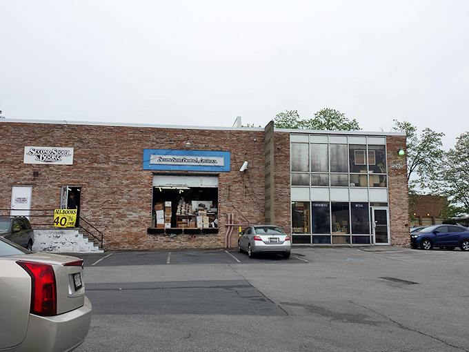 This unassuming brick warehouse holds more literary treasures than your local library could ever dream of stocking.