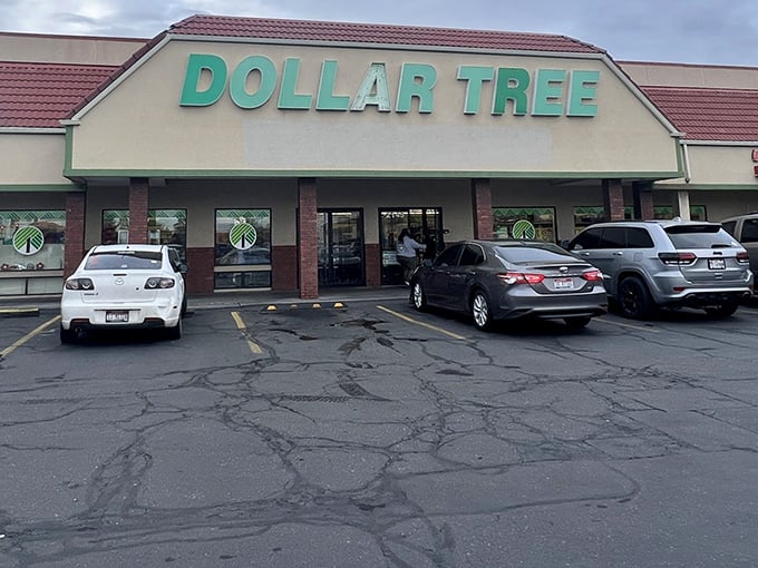 The iconic green signage beckons like a budget-friendly lighthouse guiding shoppers to the shores of savings in Idaho Falls.