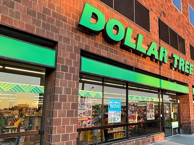 That iconic green and white sign beckons bargain hunters like a lighthouse guides ships to shore in Jersey City.