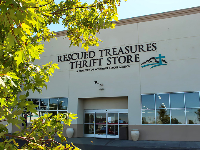 The clean, modern exterior of Rescued Treasures belies the wonderland of secondhand treasures waiting inside this Casper institution.