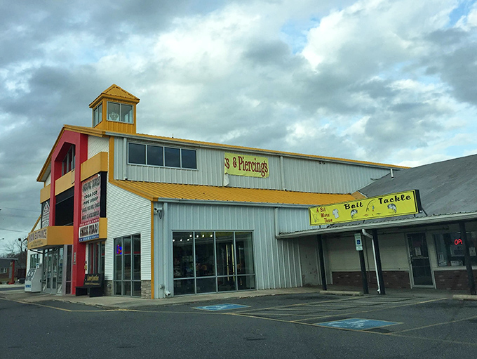 The colorful exterior promises treasure hunts inside, where bargain seekers gather for weekend adventures.