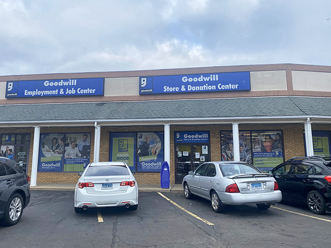 This welcoming exterior houses both a thrift store and employment center &ndash; shopping with a purpose never looked so good.