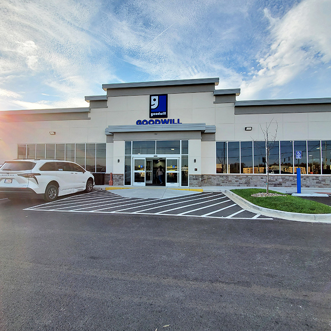 The Somerset Goodwill Super Store welcomes bargain hunters with its clean, modern exterior&mdash;a far cry from the dusty thrift shops of yesteryear.