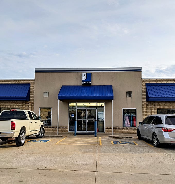 That distinctive blue awning beckons bargain hunters like a siren song you can actually afford to answer.