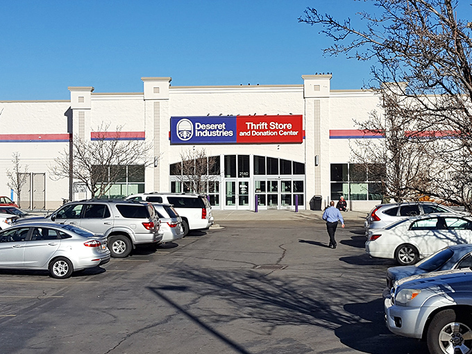 The unassuming facade of Deseret Industries hides a treasure trove within &ndash; like finding the Batcave behind Wayne Manor's bookcase.