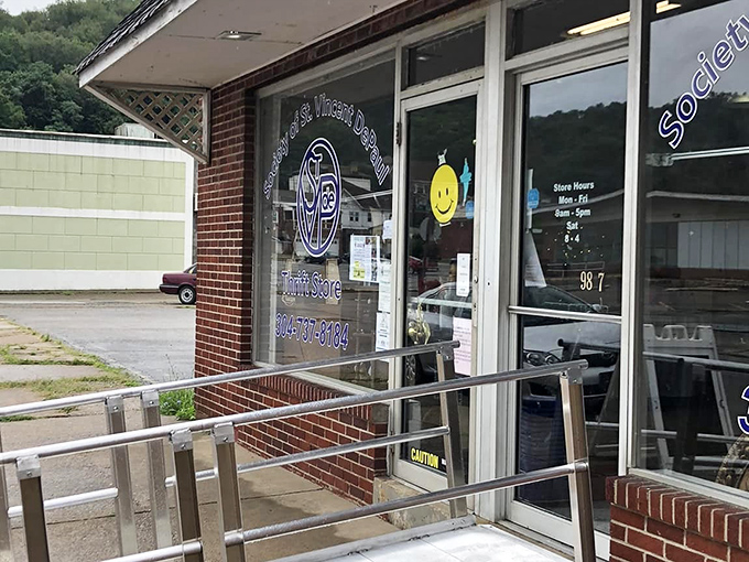 The unassuming storefront hides a treasure trove within. Like finding a secret passage in your favorite childhood book, this entrance leads to adventure.