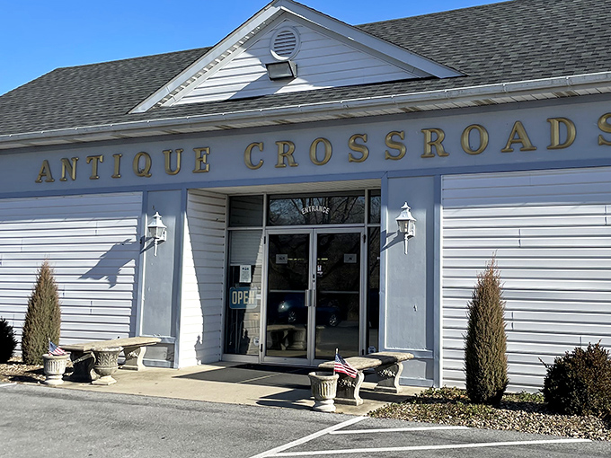 Blue skies and wispy clouds create the perfect backdrop for your antiquing adventure. Even Mother Nature seems to approve of this treasure-hunting destination!
