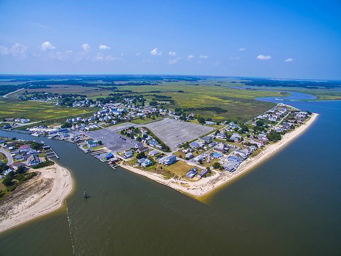 Bowers Beach from above &ndash; where two rivers embrace the Delaware Bay in a perfect marriage of land and water. Small-town coastal living at its finest.