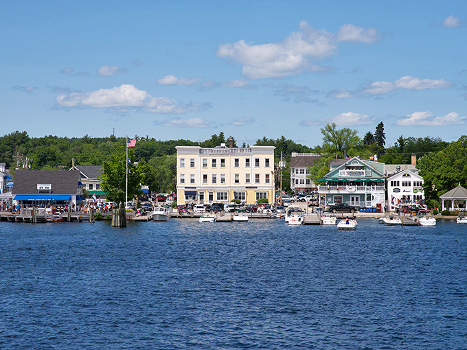 Wolfeboro's waterfront looks like it was designed by someone who understood that boats, buildings, and blue water make for perfect small-town harmony.