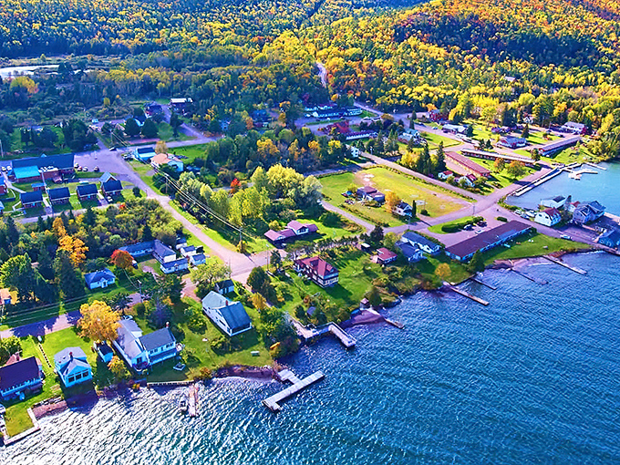 Fall's golden palette transforms Copper Harbor into a kaleidoscope of color, where wilderness meets water in perfect harmony.