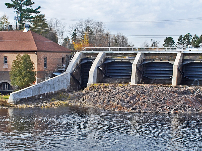 The historic hydroelectric dam on the Paint River &ndash; industrial heritage meets natural beauty in a perfect Michigan marriage.