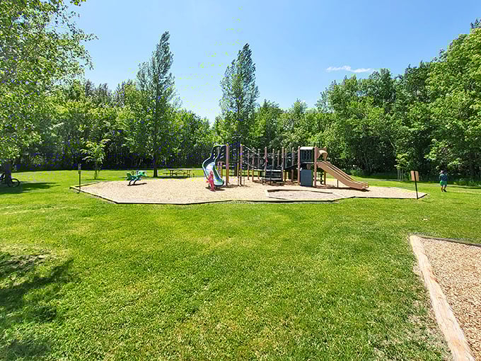 The playground at Lake Metigoshe State Park proves that "kid-friendly" doesn't have to mean "adult-boring" &ndash; fun for the whole family awaits.