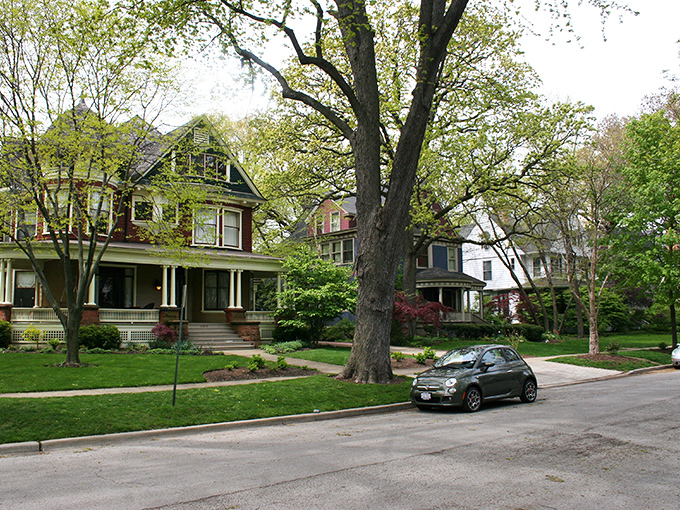 Victorian charm on full display! These historic homes along tree-lined streets could convince you you've wandered into a quaint European neighborhood.