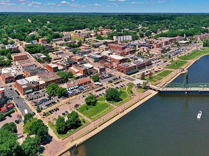 Stillwater's brick-lined Main Street feels like stepping into a Norman Rockwell painting where modern shoppers hunt for yesterday's treasures.
