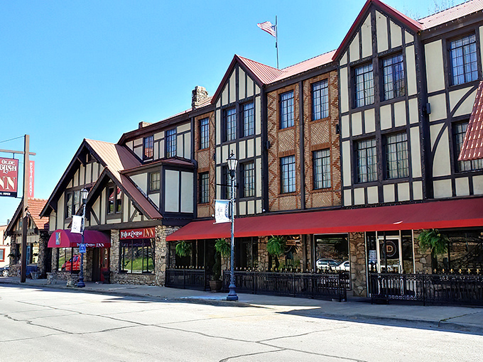 Morning light bathes Front Street's Tudor-style architecture, where every building tells a story and every timber beam seems to whisper tales from across the Atlantic.