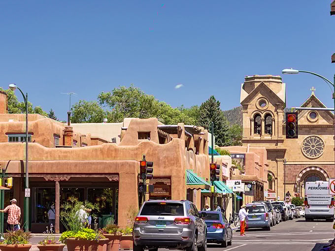 Under the bright New Mexico sun, Santa Fe&rsquo;s historic streets feel like a timeless postcard&mdash;where earthy adobe buildings, vibrant storefronts, and the cathedral&rsquo;s stone fa&ccedil;ade blend into a scene straight out of a Southwestern daydream.