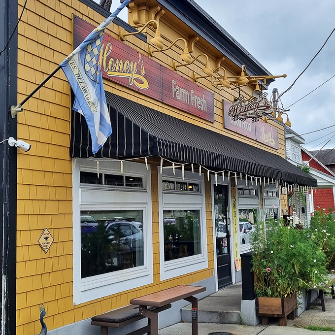 The patriotic bunting and lush greenery create the perfect welcome &ndash; like your favorite aunt's house, if she happened to be a culinary genius.