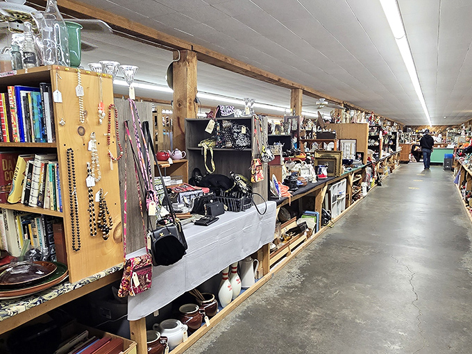 The motherlode of memories! Arundel Antique Village's sprawling interior promises adventures where every turn reveals another dealer's unique collection.