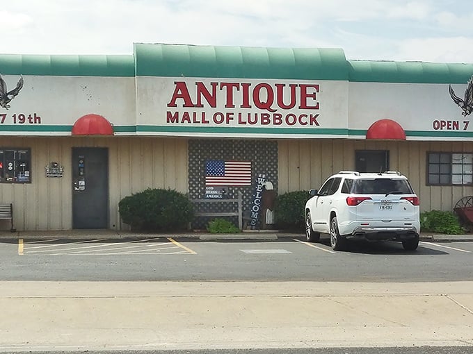 This unassuming storefront hides a massive collection of antiques, turning a simple strip mall stop into a treasure hunt.