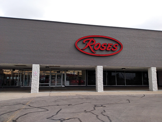 The iconic red Roses sign against a beige facade promises treasure hunting adventures within&mdash;retail therapy that won't require actual therapy for your wallet afterward.