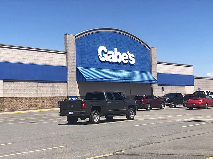 The blue-fronted beacon of bargain hunting stands proud in Bridgeport, promising treasure hunts that'll make your wallet sigh with relief.