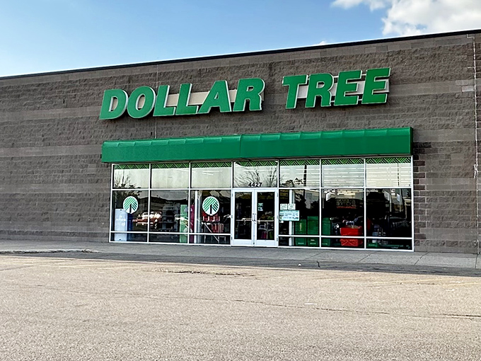 The iconic green signage beckons like a financial oasis in the retail desert &ndash; promises kept inside.