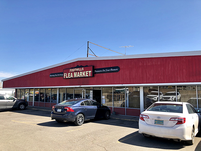 The vibrant red facade stands out under Colorado&rsquo;s sky, inviting bargain seekers to explore treasures full of history and charm&mdash;something you won&rsquo;t find at any big retailer.