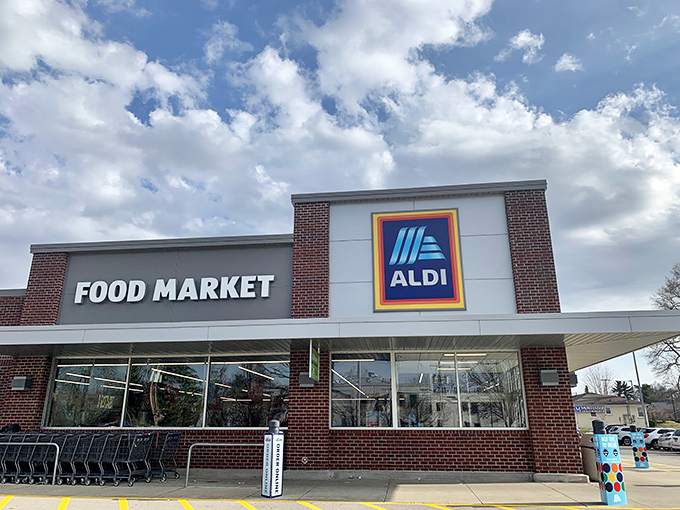 Shopping carts wait patiently outside ALDI's gleaming facade, each one holding the potential for a week's worth of groceries at prices that would make your grandmother proud.
