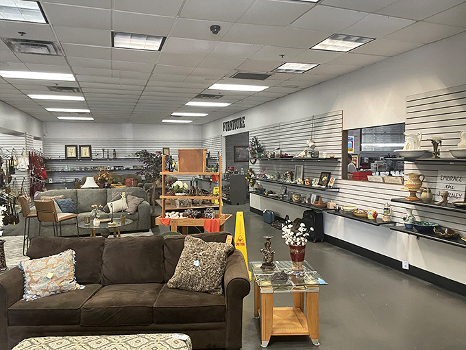 Like a department store that time-traveled from the 1970s, Lovelady's furniture section offers couches that could tell stories if they could talk.