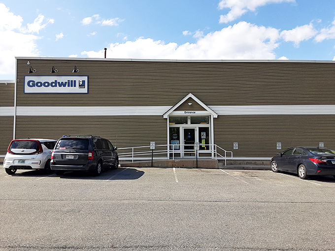 The unassuming exterior of Salem's Goodwill hides a treasure trove within&mdash;like finding the world's best pizza joint in a strip mall.