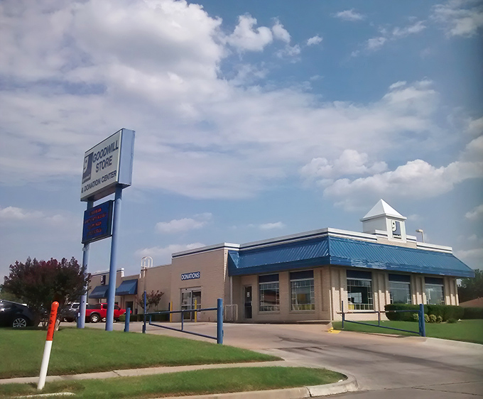 That distinctive blue awning beckons bargain hunters like a siren song you can actually afford to answer.