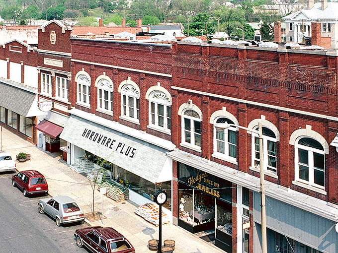 Brick facades that have witnessed generations of hellos and goodbyes. Hardware Plus stands as a testament to when shopping was personal, not just a click away.