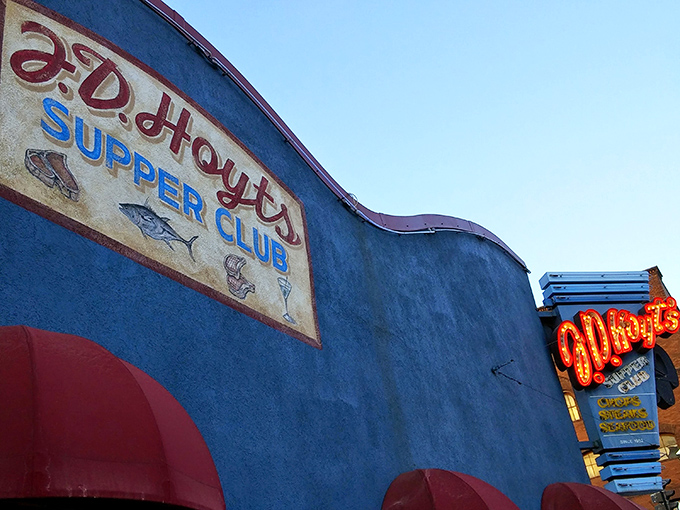 That iconic blue exterior with its wavy roofline isn't just eye-catching&mdash;it's a beacon for carnivores seeking refuge from ordinary dining experiences.