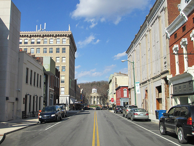 Downtown Frankfort stretches before you like a Norman Rockwell painting come to life, where historic architecture meets small-town charm.