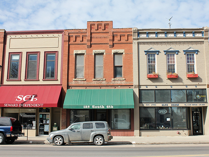 These aren't just storefronts&mdash;they're time machines with awnings. The Seward Independent newspaper building reminds us when local news came on paper, not phones.