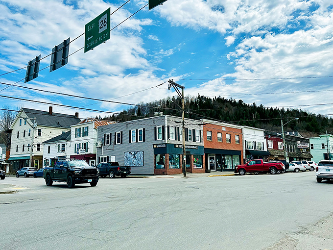 Route 26 welcomes you to Colebrook, where the sky seems bigger and bluer than anywhere else in New Hampshire. Small-town charm with big mountain character.