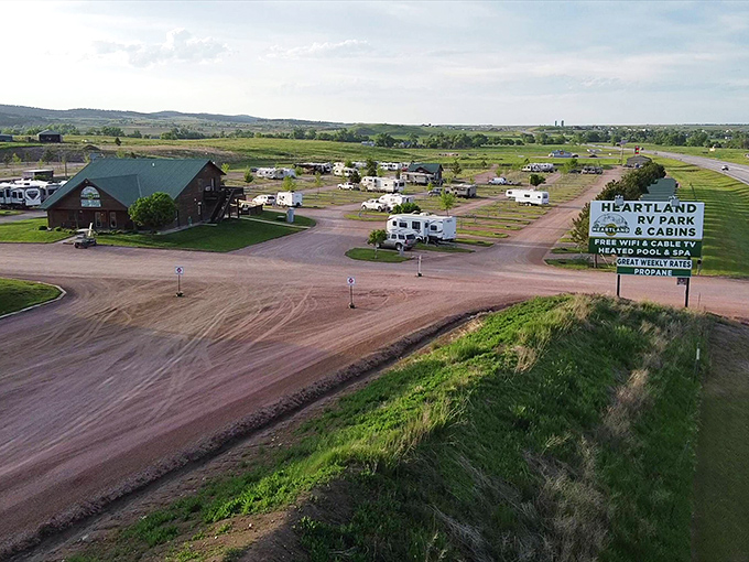 Heartland RV Park welcomes weary travelers with wide-open spaces and that "home on the range" feeling that city dwellers secretly crave.