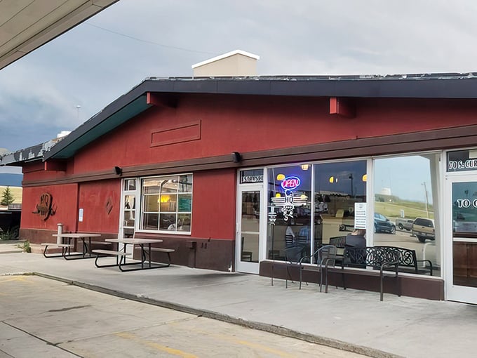 The unassuming red exterior of HQ Southern BBQ hides a treasure trove of smoky delights within. Sometimes the best food comes from the most modest buildings.