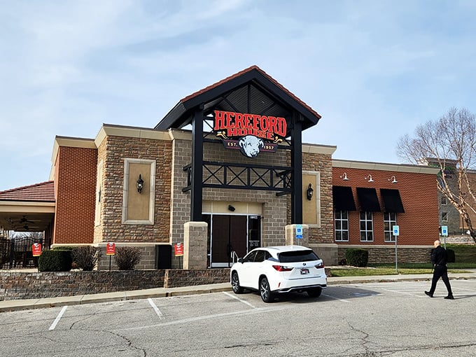 The stone and brick fa&ccedil;ade of Hereford House stands like a beacon for beef lovers&mdash;promising culinary treasures that outshine its humble exterior.