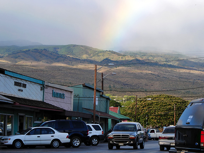 Where rainbows meet main street&mdash;Kaunakakai's storefronts bask in Hawaii's version of the pot of gold.