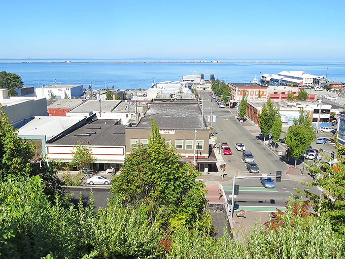 Downtown Port Angeles unfurls toward the water, a charming grid of brick buildings where life moves at a refreshingly human pace.