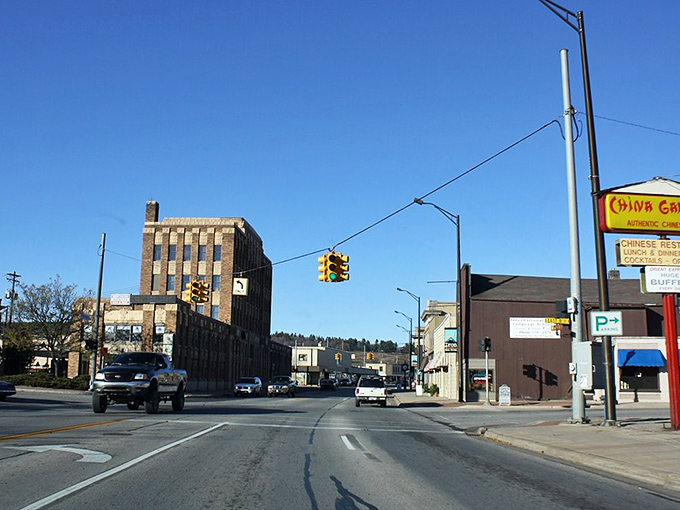 Downtown Iron Mountain captures that perfect small-town vibe where traffic lights are more suggestion than necessity and everyone still waves at passing cars.