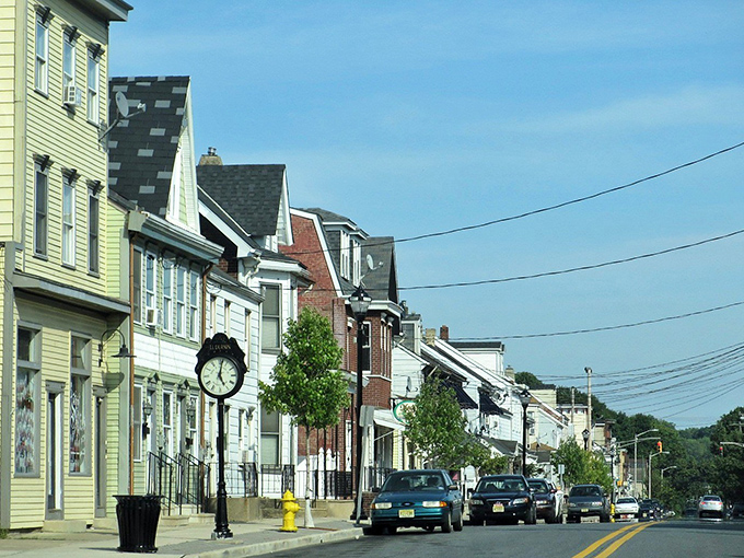 Colorful historic buildings line Phillipsburg's main street, where time seems to move at a gentler pace than your typical New Jersey town.