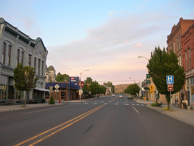 Main Street Pomeroy in the late afternoon is a place where rush hour means three cars might arrive at the stop sign simultaneously.